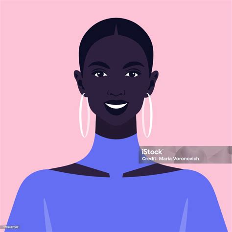 Le Visage Dune Jeune Femme Africaine Vecteurs Libres De Droits Et Plus