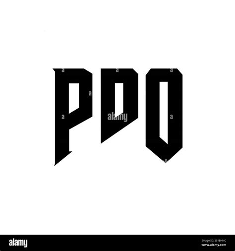 Pdo Letter Logo Design For Technology Company Pdo Logo Design Black And White Color Combination