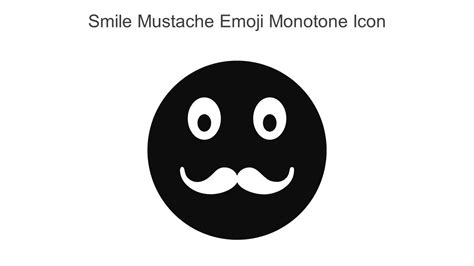 Smile Mustache Emoji Monotone Icon In Powerpoint Pptx Png And Editable Eps Format PPT Template