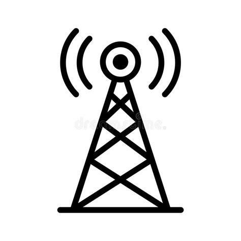 Global Connectivity Connection Tower Wireless Signals Tower Vector