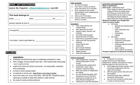Art Class Syllabus Essential Ingredients And Creative Twists My Art Lesson Art Class Syllabus Essential Ingredients And Creative Twists My Art Lesson