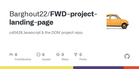 Github Barghout Fwd Project Landing Page Cd Javascript The Dom Project Repo