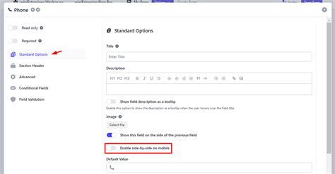 Form Disabling Side By Side View For Fields When In Mobile View New Releases Miniextensions