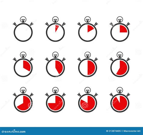 Chronometer Or Timers Icons Design Vector Illustration Stock Vector