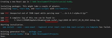 Npm Err Unexpected End Of Json Input Solved ️ Medium