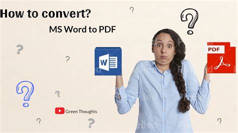 How To Convert Word File Into PDF File Hindi Green Thoughts YouTube