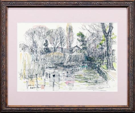 Yahoo オークション 【真作】【wish】黒澤信男「善福寺公園にて A 」