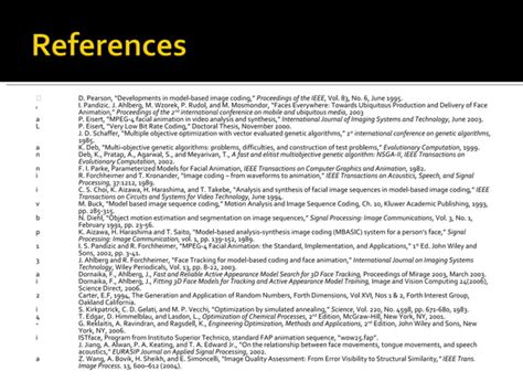 facial feature analysis for model based coding ppt