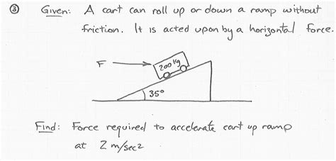 solved given a cart can roll up or down a ramp without