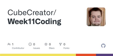 GitHub CubeCreator Week11Coding