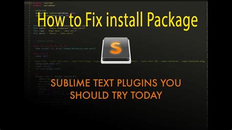 Khắc Phục Lỗi Không Cài được Plugins Trên Sublime Text 3 Youtube