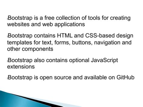 bootstrap pptx web development internet