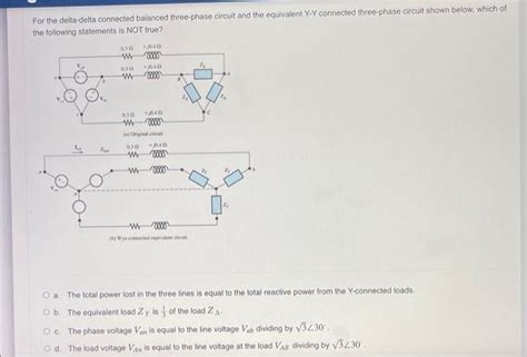 Solved For The Balanced Three Phase Circuit Shown Below Chegg