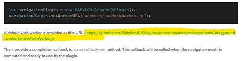 Missing NavMeshWorker Js In Docs Bugs Babylon Js