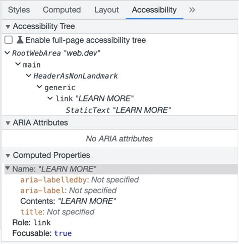 full accessibility tree in chrome devtools blog chrome for developers