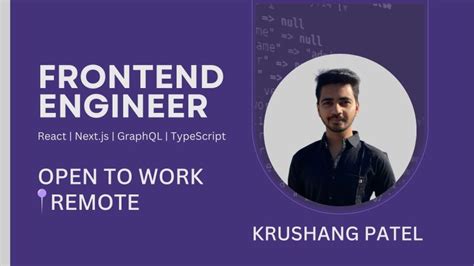 reactjs nextjs reactdeveloper frontendengineer opentowork