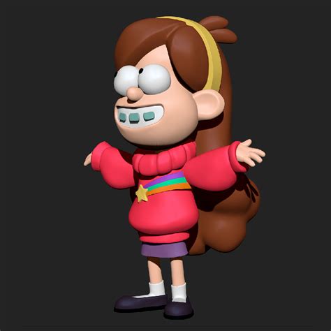 Mayble Cartoon Girl Wearing Sweater 3d Model 3d Printable Cgtrader