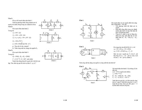 Bai Tap Ltm1 Bài Tập Ltm C©u 1 Cho S¬ ®å M¹ch ®iÖn Nh− H×nh 1 ViÕt HÖ Ph−¬ng Tr×nh Dßng Nh