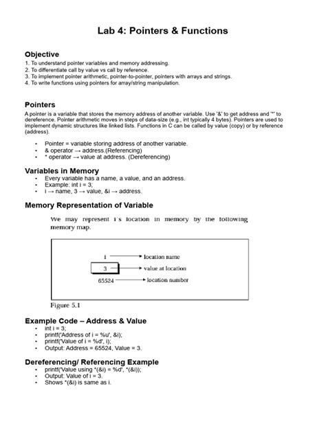 Pointers And Functions In C Programming Pdf Pointer Computer
