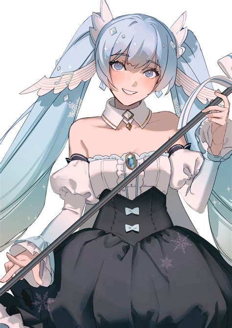 Hatsune Miku Yuki Miku And Yuki Miku Vocaloid Drawn By Mallope