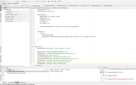 error failed to resolve recyclerview بپرسم