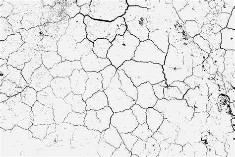Texture Of Arid Ground Cracks And Splashes Of Stains Black And White Texture Background Eps