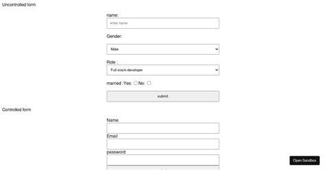 Form Codesandbox