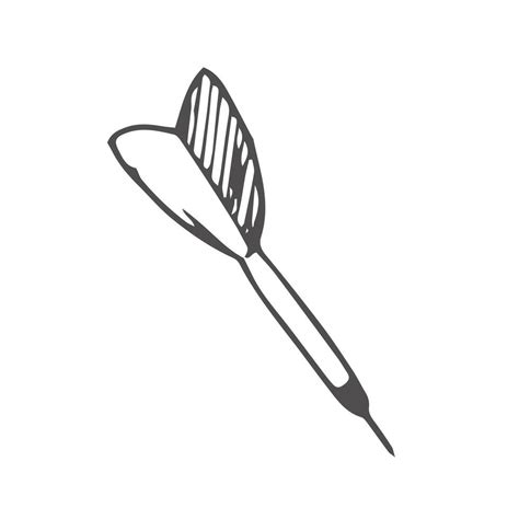 Dart Arrow In Doodle Hand Drawn Style Illustration 57045042 Vector Art At Vecteezy