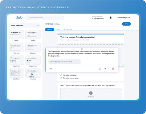 form builder dashboard ui ux design drag and drop behance