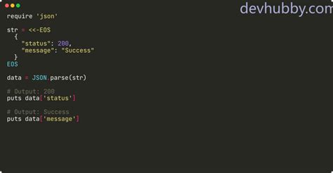 How To Parse Json In Ruby Rruby