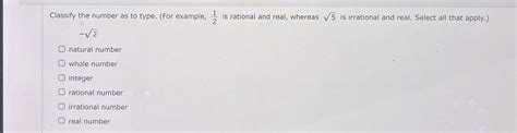Classify The Number As To Type For Example 12 ﻿is