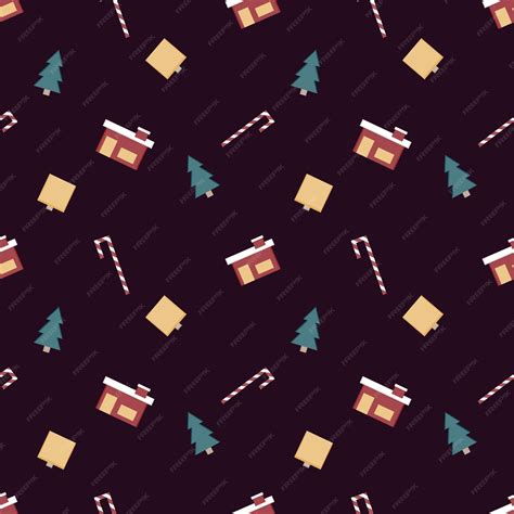 Premium Vector Christmas Repeat Pattern Created With Sharp Corner