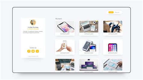 Portfolio UI Design On Behance