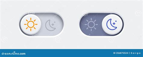 Dark Mode And Light Mode Toggle Switch Buttons Day And Night Mode Switch Button Material