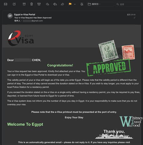 埃及签证 电子签证 线上办理 线上表格教学攻略 Whitneys Travel And Food