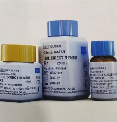 Meril HDL Direct Reagent Packaging Type Bottle Grade Standard Laboratory At Kit In