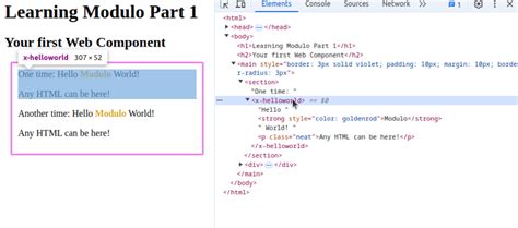 writing your first web component learn modulo js part f js tutorial