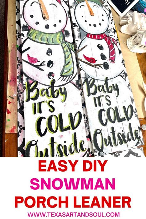 Easy Diy Snowman Porch Leaner Christmas Signs Wood Diy Snowman