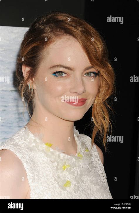 Emma Stone Us Film Actress In July 2015 Photo Jeffrey Mayer Stock