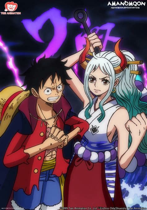 Luffy And Yamato Anime Illustration