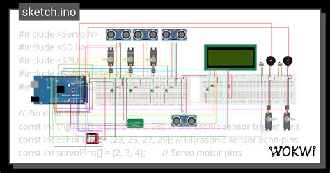 Gsm Servo Ultrasonic Push Button Sd Card Wokwi Esp32 Stm32 Arduino Simulator
