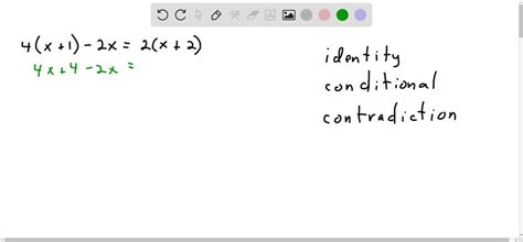 solved determine whether the equation is an identity a conditional