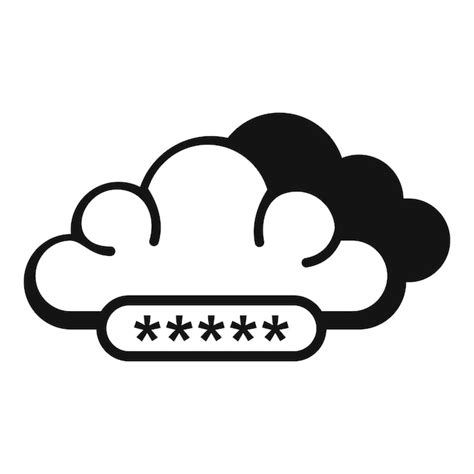 premium vector cloud authentication icon simple illustration of cloud