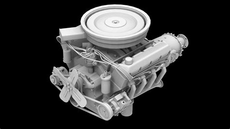 Ford 429 V8 Engine 3d Model By Impulse99