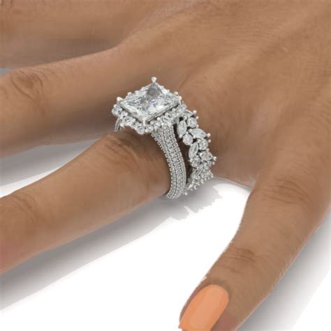 2 Carat Vintage Style 8x6mm Radiant Cut Giliarto Moissanite White Gold