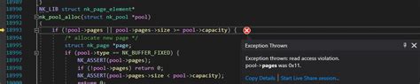 pool pages invalid causing read access violation · issue 154