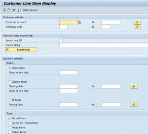 Display Customer Line Items In SAP FBL5N SAP Tutorials