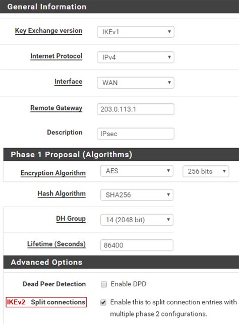 Edgerouter Edgerouter와 Pfsense 사이의 Ipsec 정책기반 사이트 투 사이트 Vpn — Buffeng Docs Documentation