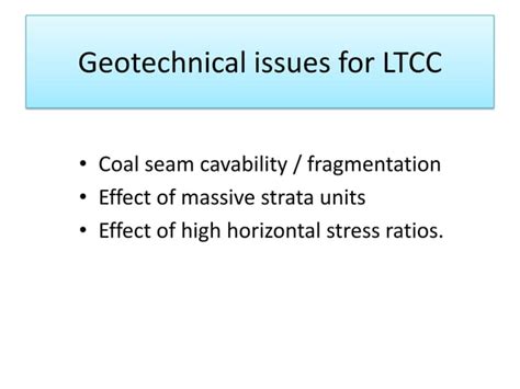 Longwall Top Coal Caving Method Pptx