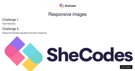 Responsive Images Challenge Forked Codesandbox